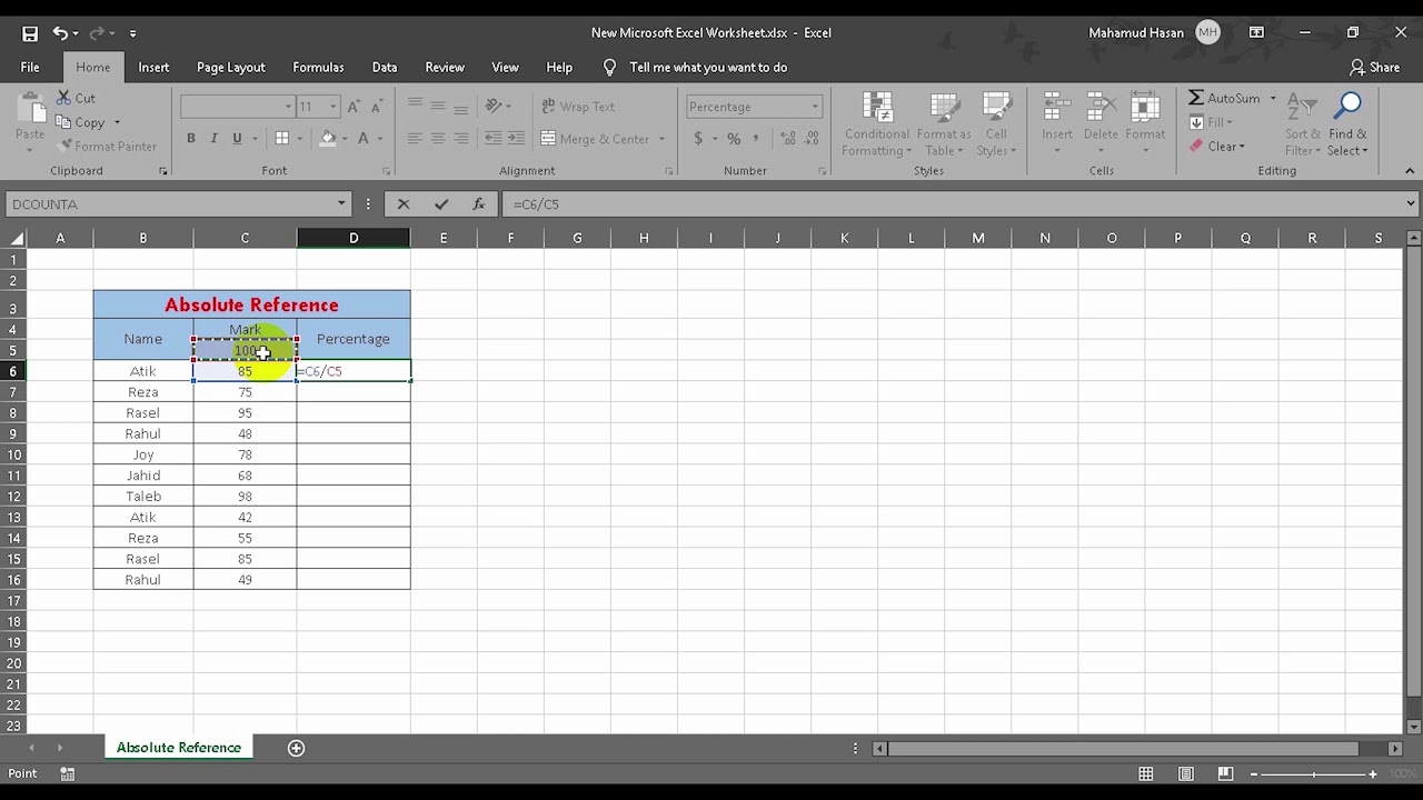 Excel Absolute Reference | Absolute Reference in Excel | Absolute Reference |Excel Bangla ...