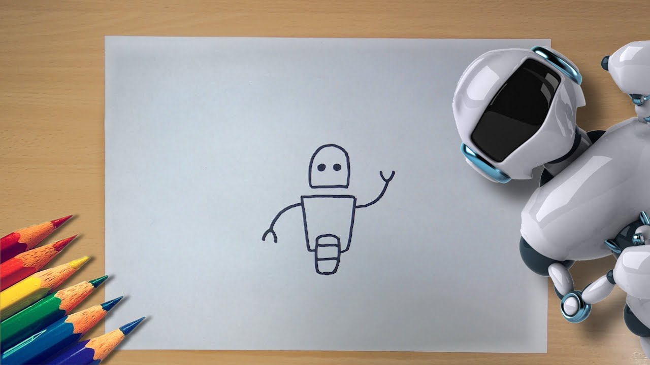 How to Draw a Robot 🤖 easy #drawing #howtodraw - YouTube
