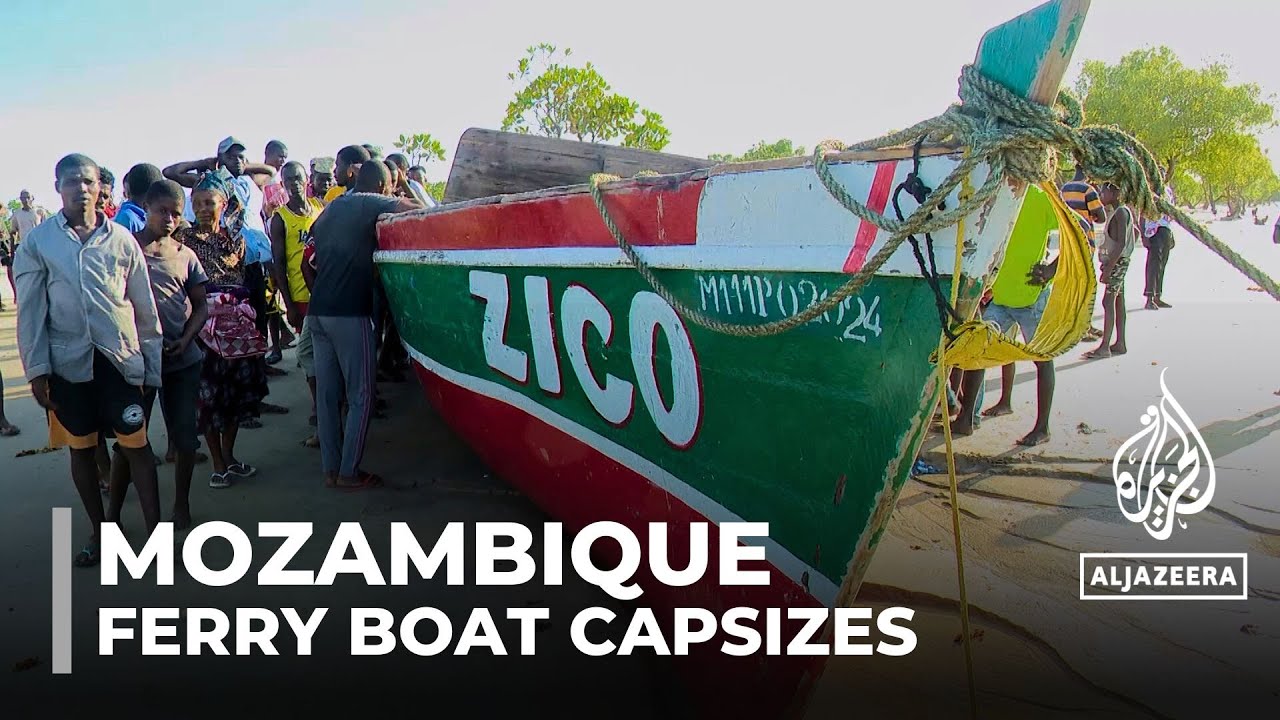 At least 100 dead in Mozambique after ferry boat capsizes - YouTube