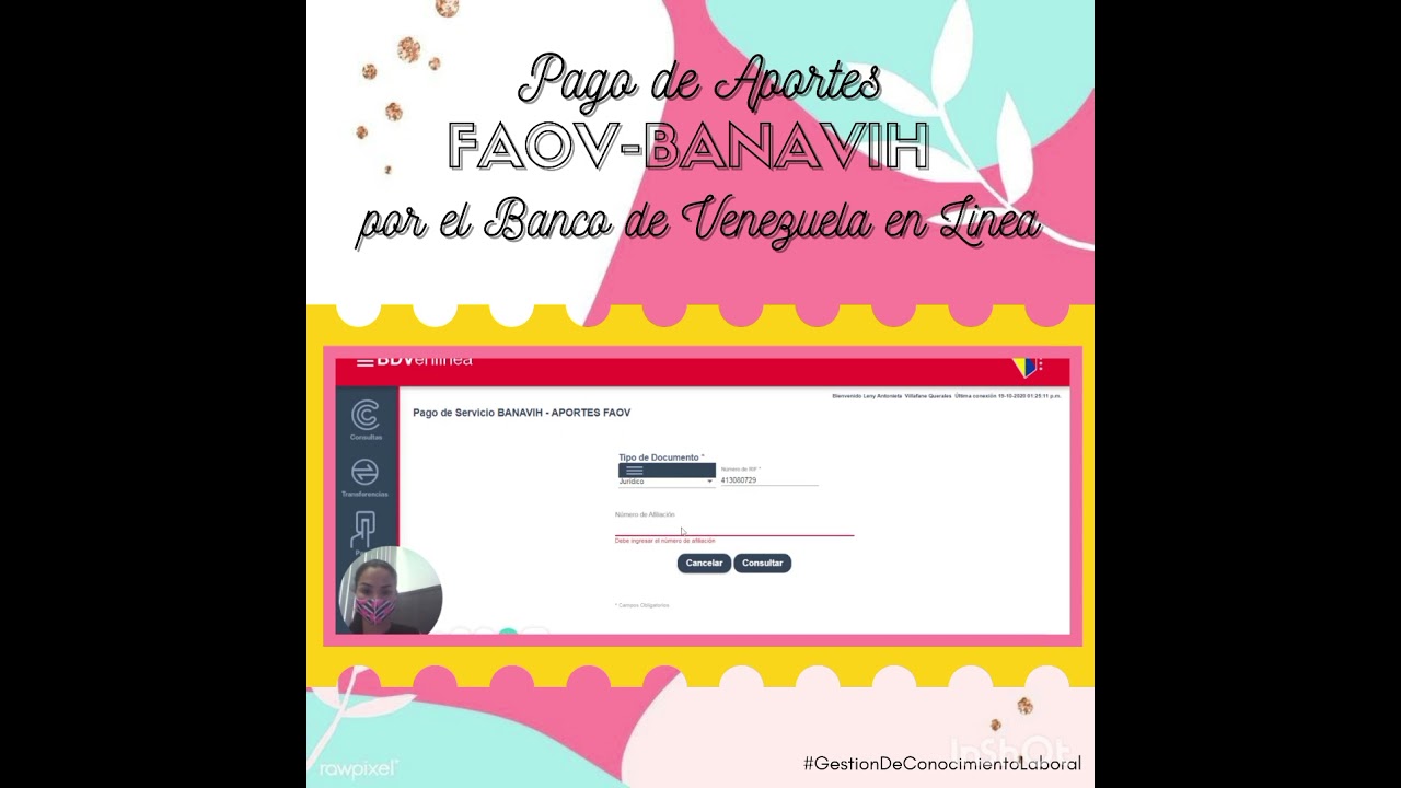 Como hacer el pago de FAOV a través del Banco de Venezuela en Línea # ...