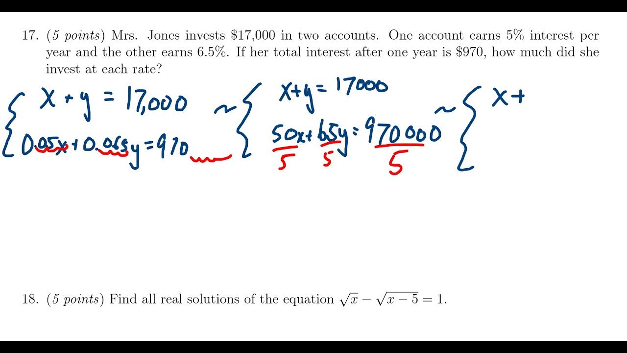 Math 1050, Final Exam - Question 17 - YouTube