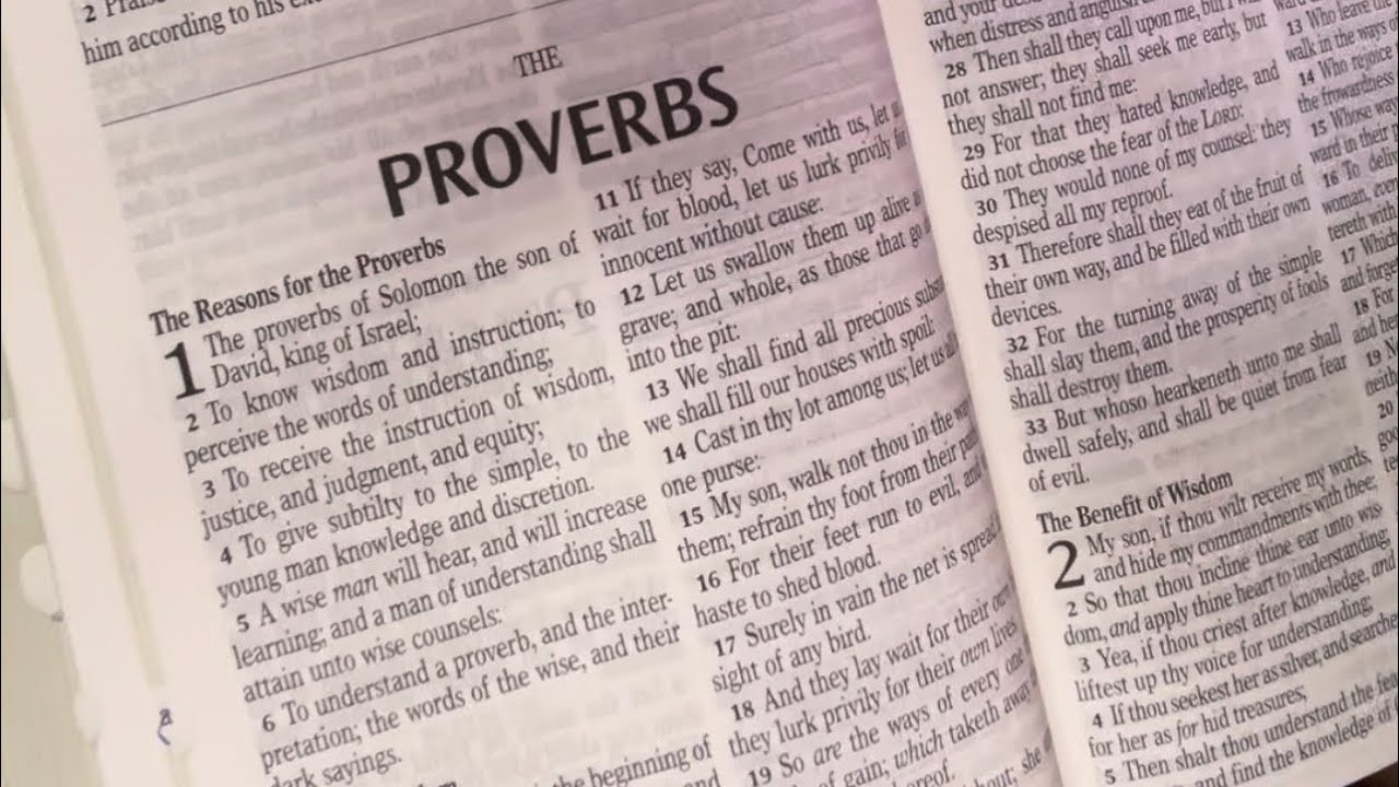 The Proverbs 1: Holy Bible: King James Version - YouTube