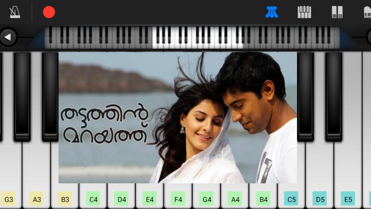 Muthuchippi - EASY and SLOW Piano Tutorial | Thattathil Marayathu - YouTube