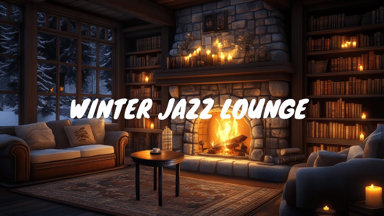 Winter Jazz Lounge ️ Smooth Jazz & Cozy Fireplace Sounds for a Chilled ...
