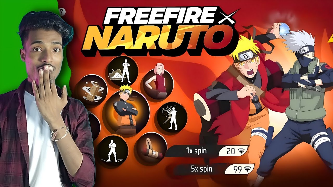 Free fire X Naruto collaboration 🥳🔥 Naruto collaboration rewards full ...