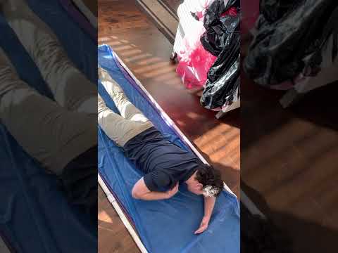 Making a latex vac bed - marking a neck hole