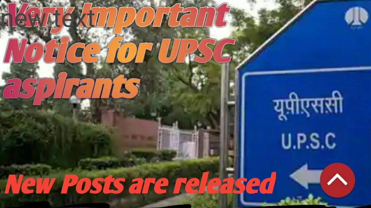 UPSC Posts are released - YouTube