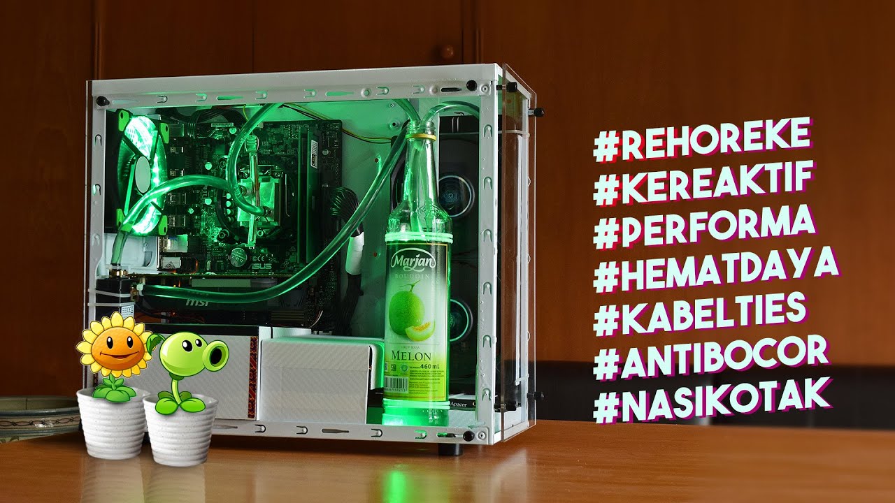 Rakit PC Custom Watercooling Pakai Botol Marjan - YouTube