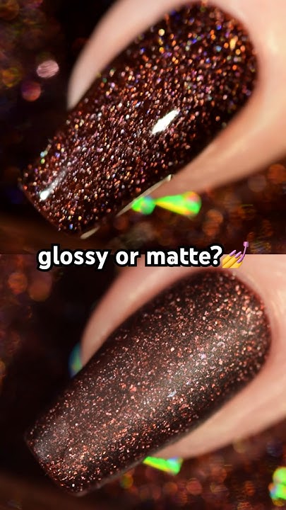 Pick a look💅💅💅 wearing crushed holo formula Glossy vs Matte Orbite Me by Holo Taco - YouTube