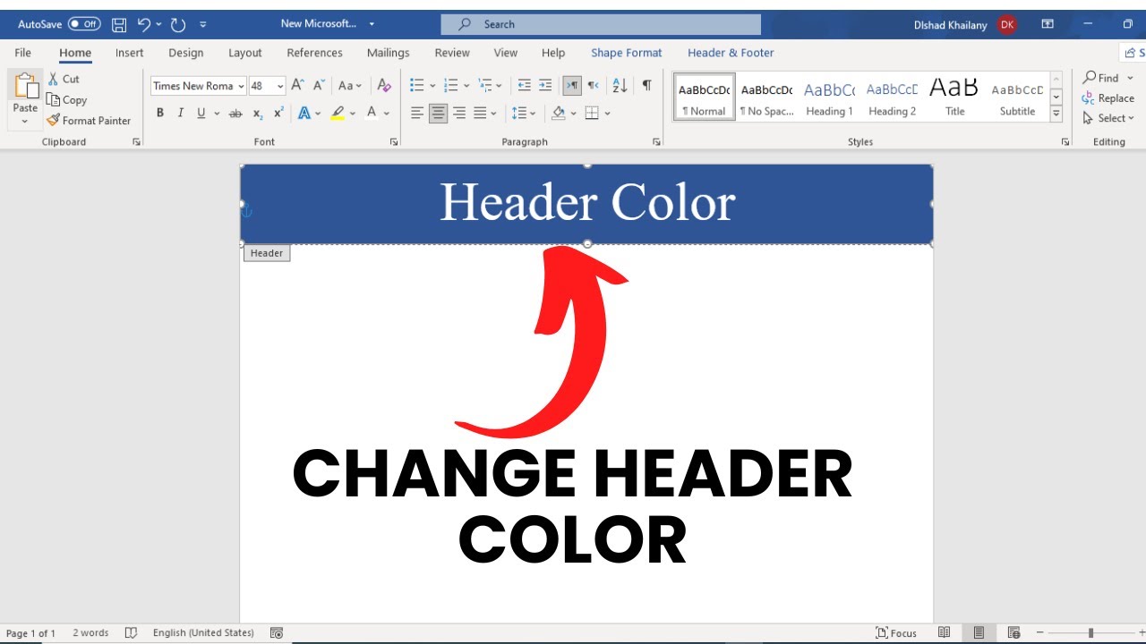 How To Change Header Color In MS Word YouTube how-to-change-header-color-in-ms-word-youtube