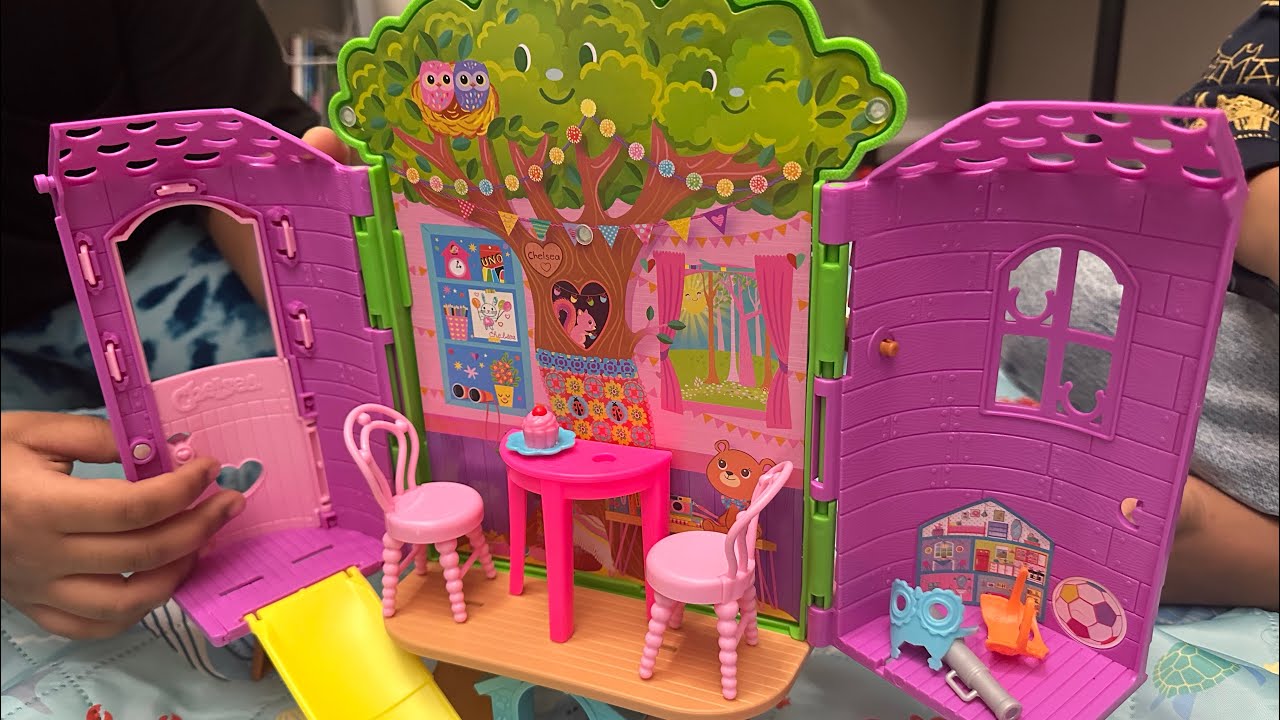 Barbie Chelsea Doll & Treehouse Playset with Pet Puppy - YouTube