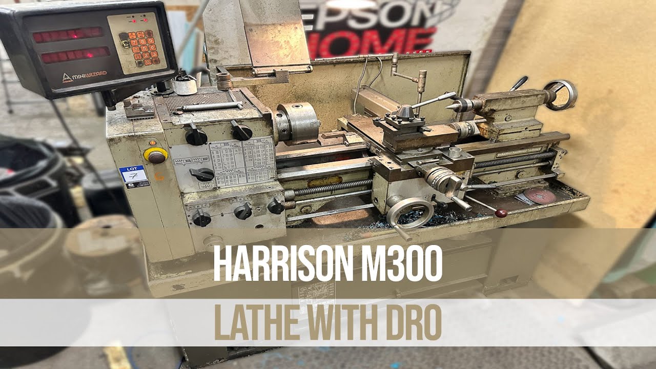 Harrison M300 Lathe with DRO - YouTube
