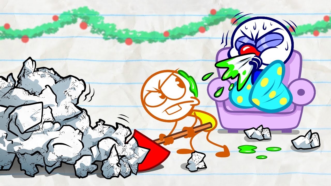 "Merry X-Mas and a Happy Flu Year" | Pencilmation Cartoons! - YouTube