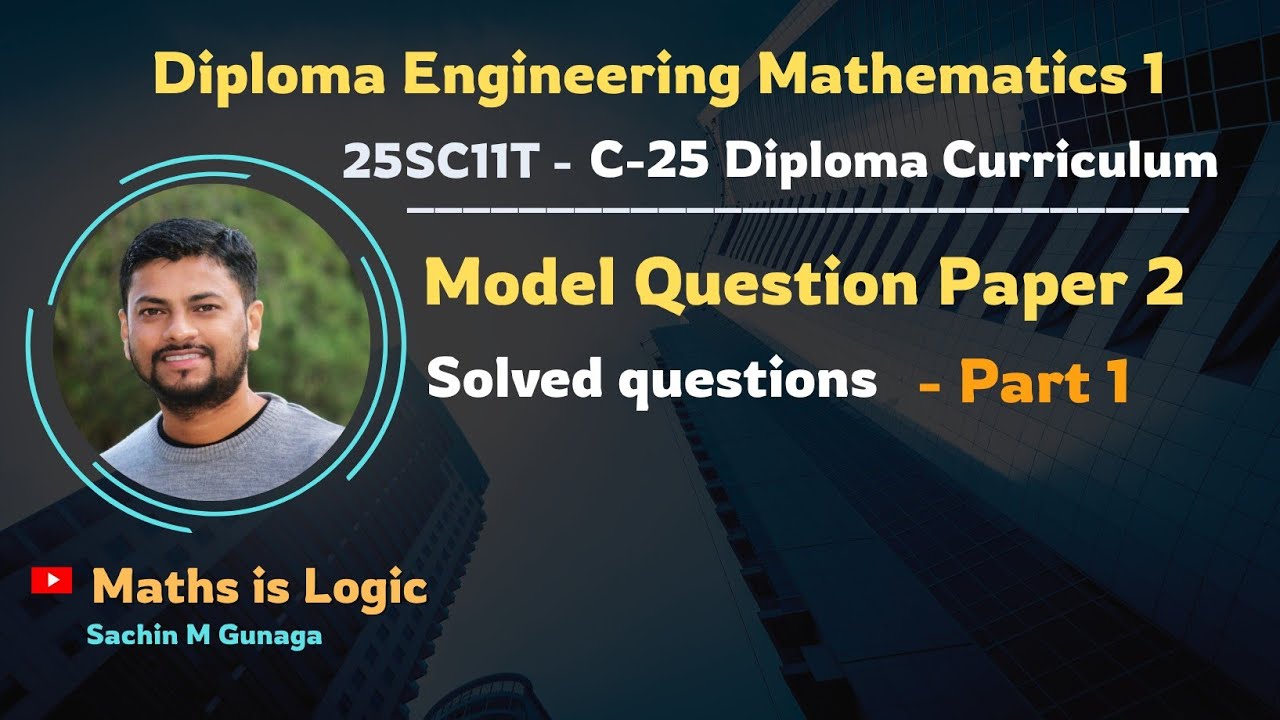 Model Question Paper 2 | Part 1 - Solutions | Diploma Engineering ...