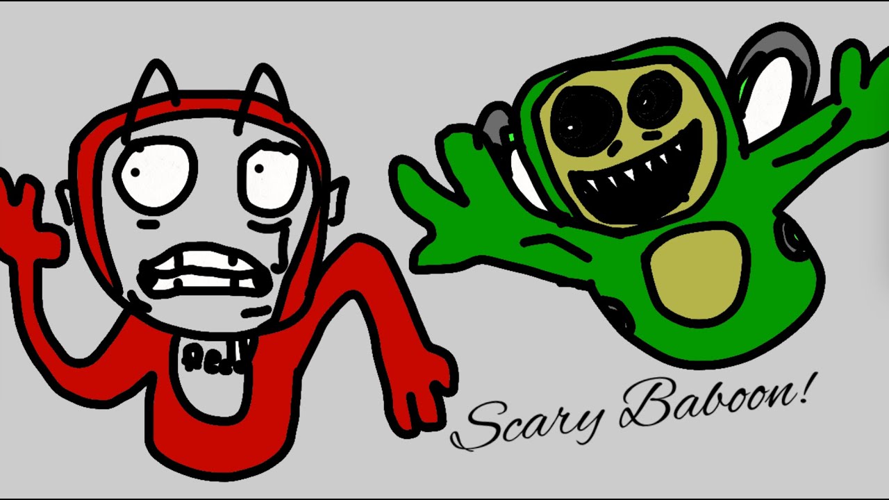 Redd is back! Scary baboon part 2. - YouTube