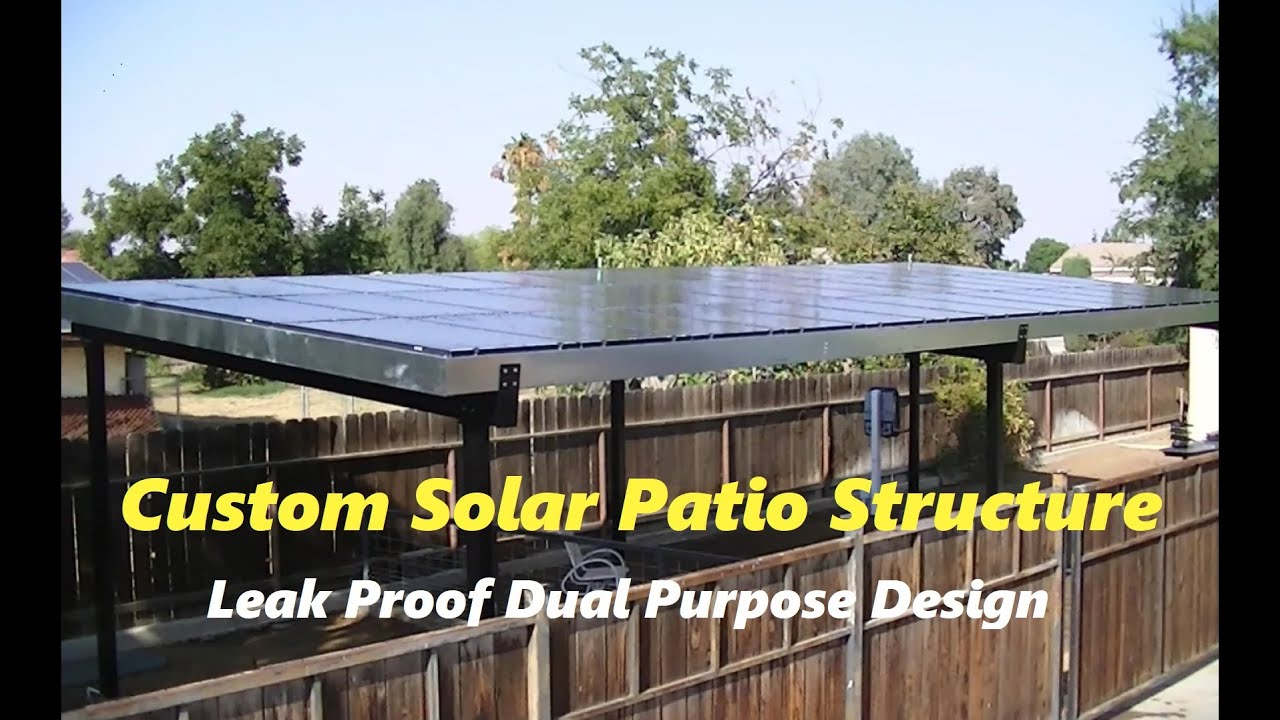 Custom Solar Patio Structure - YouTube
