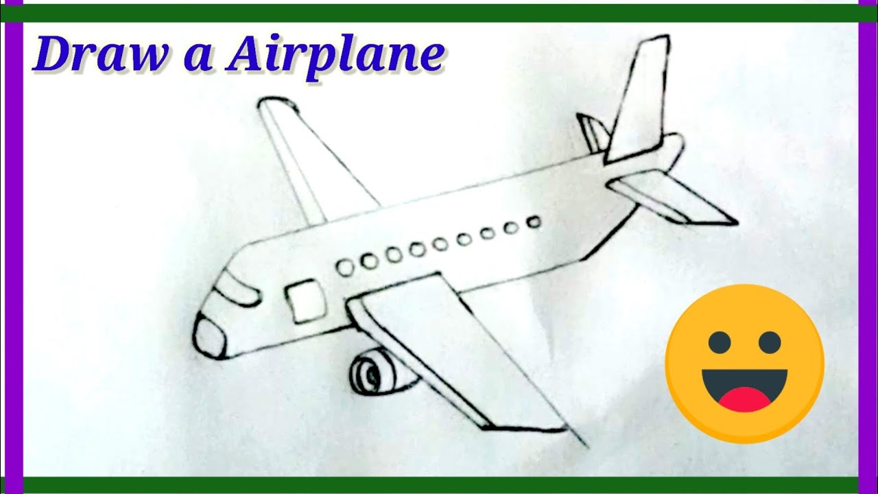 Airplane drawing of easy method | hvai jhaj ka chitr [Airplane】pencil ...