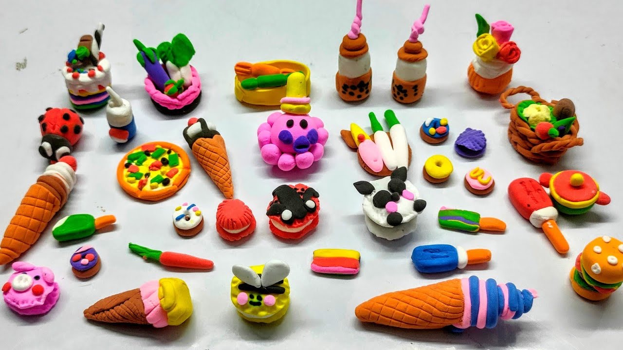 Amazing technique make miniature food Items with polymer clay | clay ...