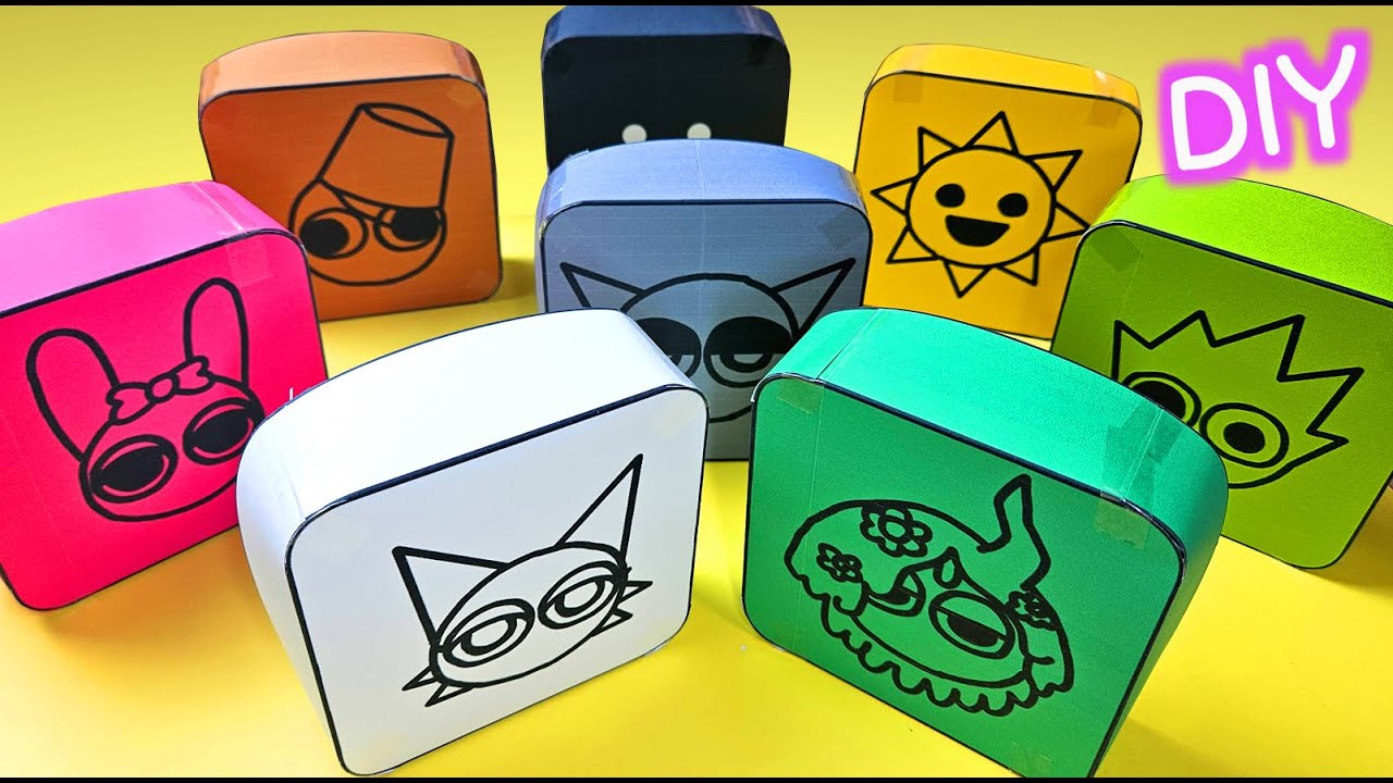 Paper DIY INCREDIBOX SPRUNKI Random Blind Box Unboxing ASMR Pinki Wenda ...