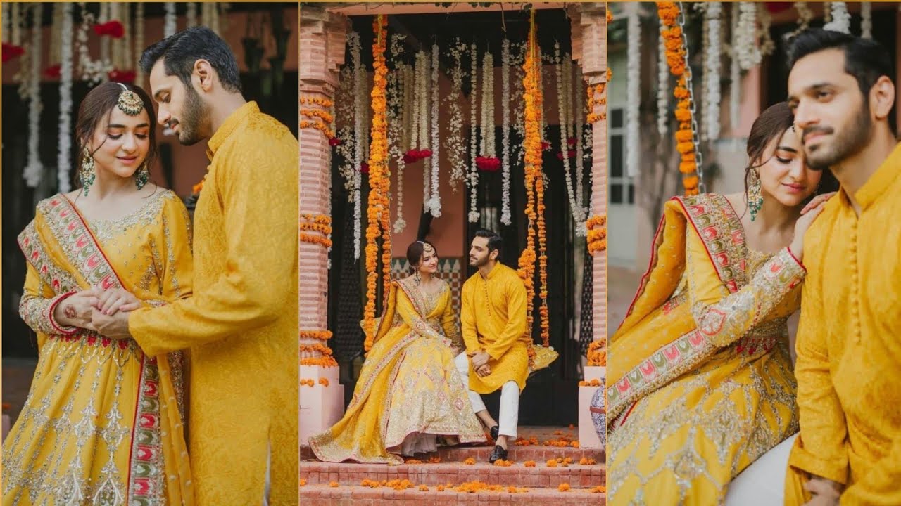 Wahaj Ali and Yumna Zaidi Complete Mehandi Photoshoot | Tere Bin Drama ...