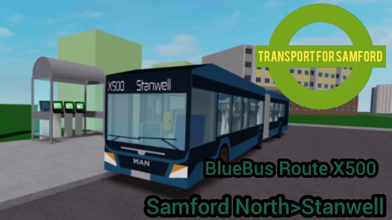 Full Route Visual BlueBus Route X500 Transport For Samford - YouTube