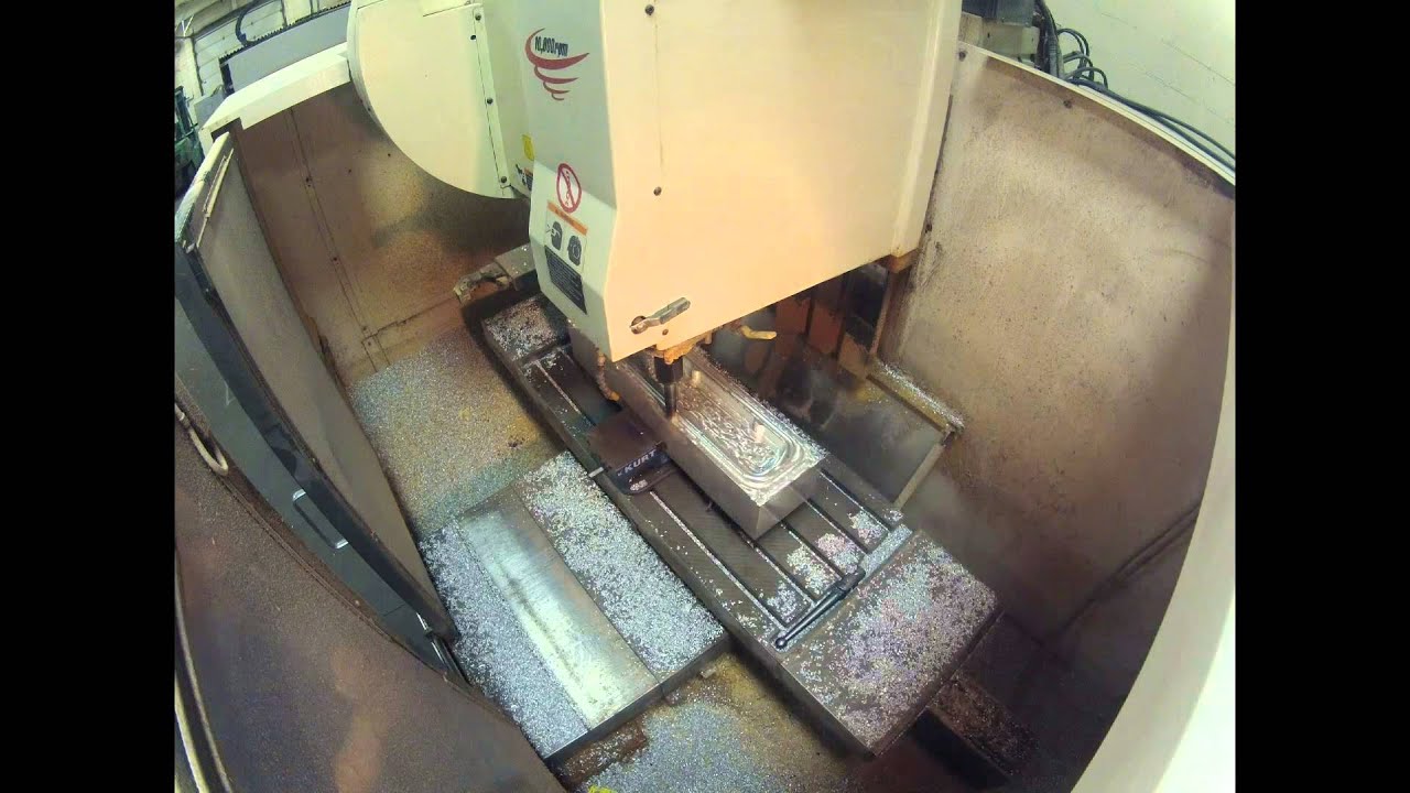 Bottom of Valve Cover CNC machining of Aluminum pattern Time lapse ...