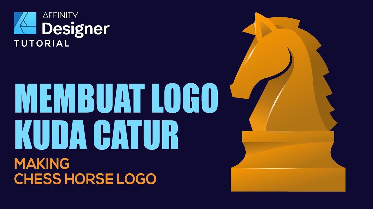 Tutorial membuat logo | Belajar membuat logo kuda catur dengan ...