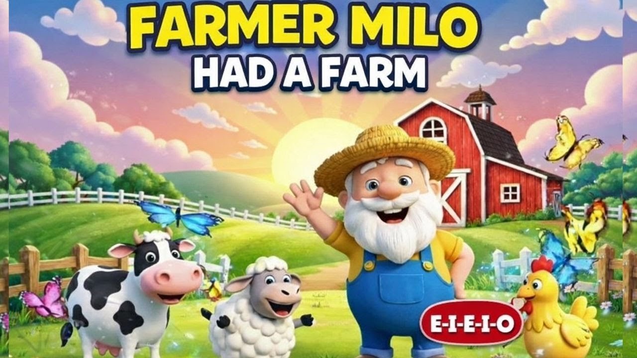 Old MacDonald Style Song | Farmer Milo Had a Farm – Kids Nursery Rhyme ...