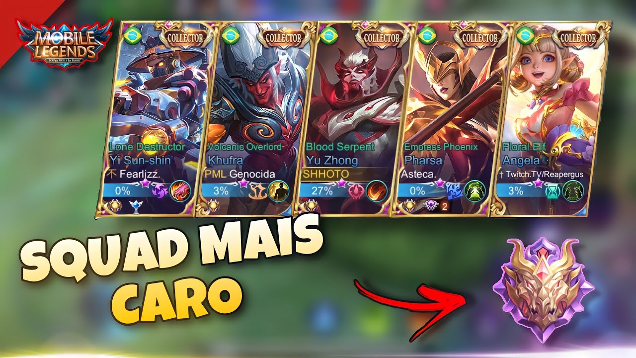 MONTEI UM TIME FULL COLLECTOR NA RANKED , OLHA ESSES EFEITOS - MOBILE ...