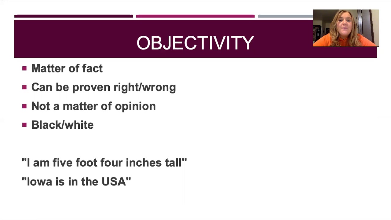Subjectivity/Objectivity - YouTube