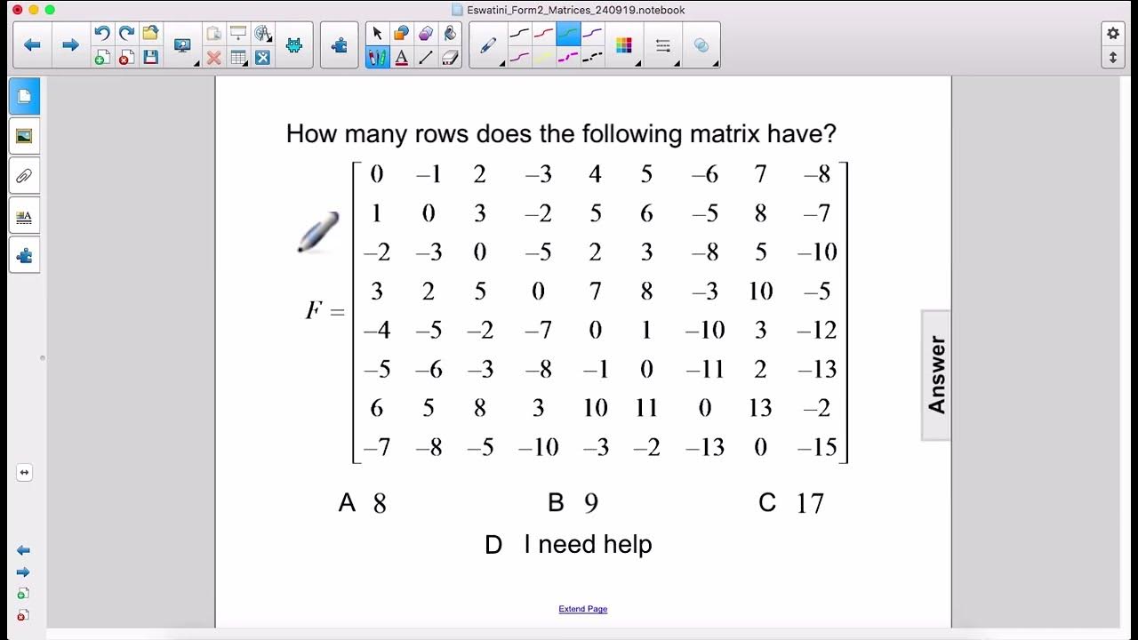 F2 Matrices Intro to Matrices Q05 - YouTube