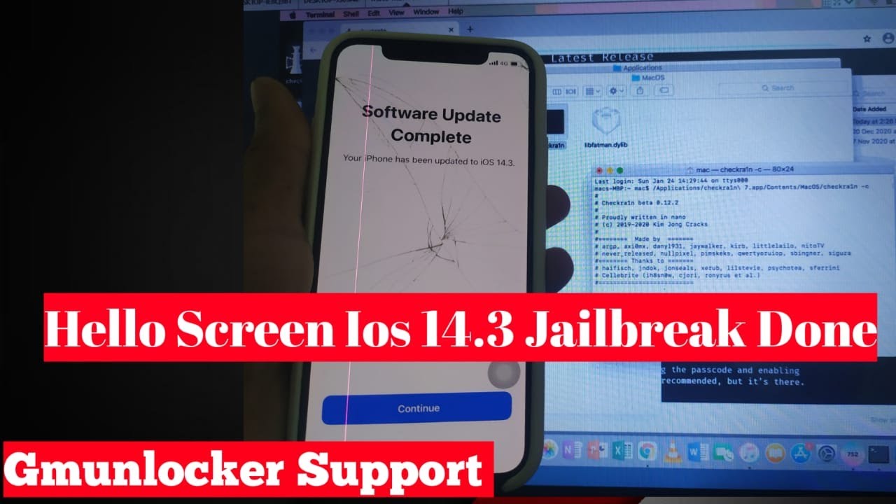 Hello Screen iphone x ios 14.3 jailbreak new method / gmunlocker ...