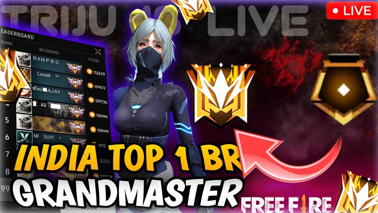 Free Fire Live 🛑 Rank Push || Serious BR Rank Push For Region Top 1 🎯 ...