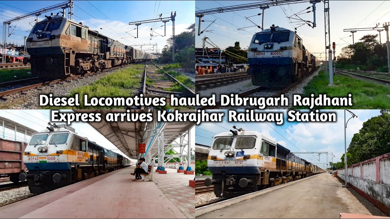 Back to Back Diesel Locomotives Hauled Dibrugarh Rajdhani Express ...