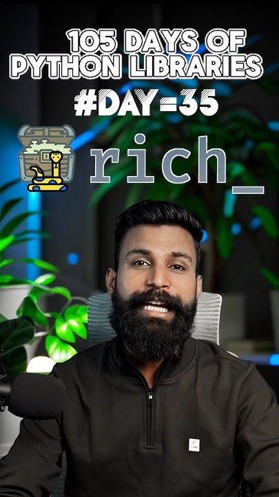 Day 35: Rich - Enhance CLI Text Output with Python's Rich Library - YouTube