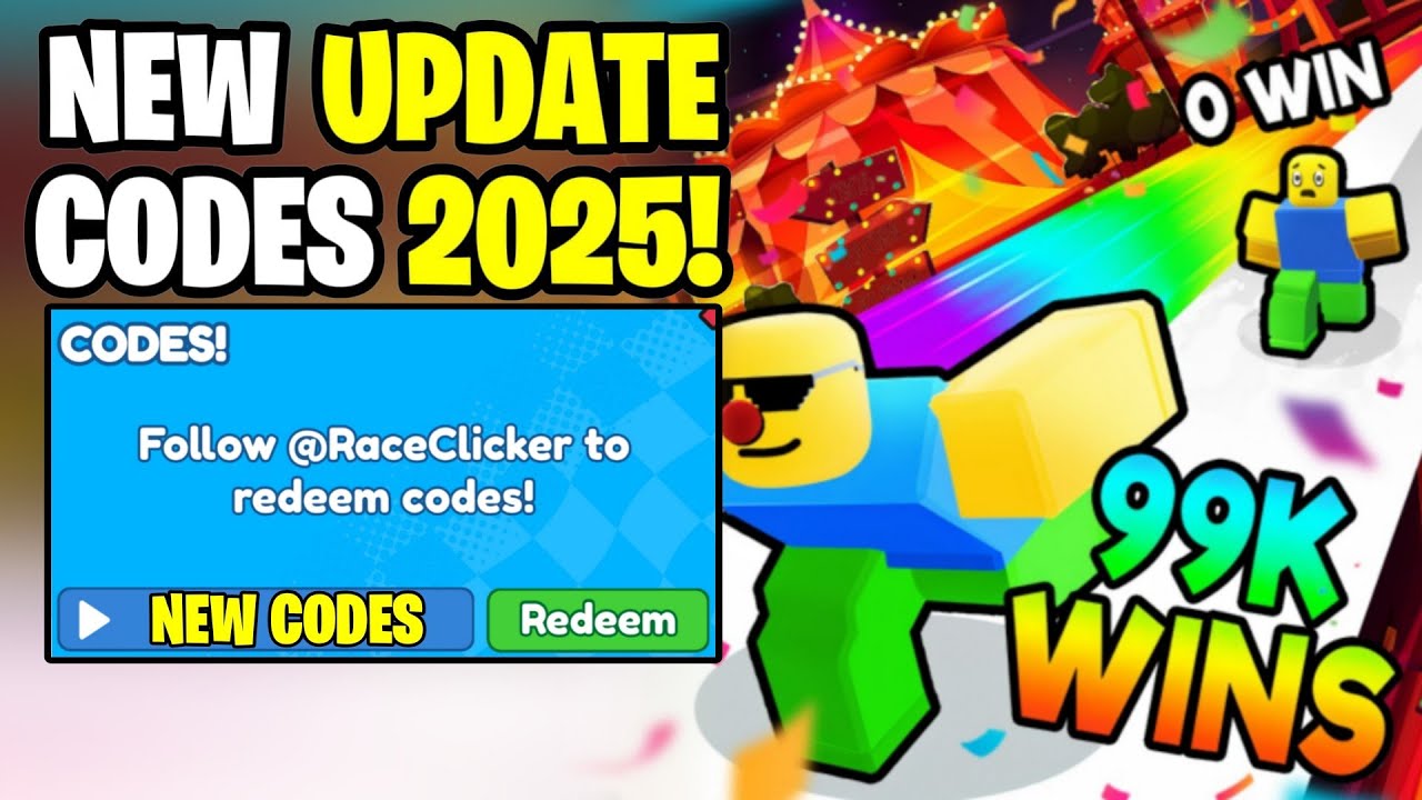 *NEW* ALL WORKING CODES FOR RACE CLICKER IN 2025! ROBLOX RACE CLICKER ...