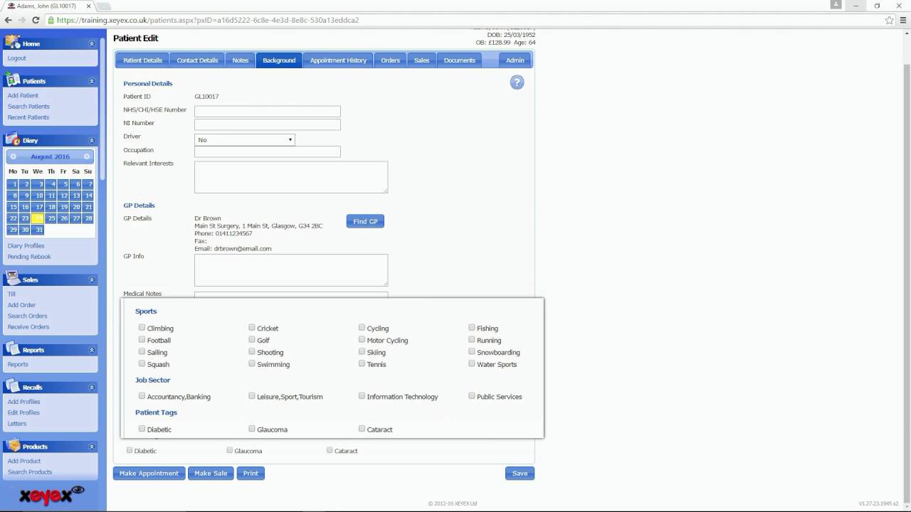 Patient Record File - Opticians Software from XEYEX - YouTube