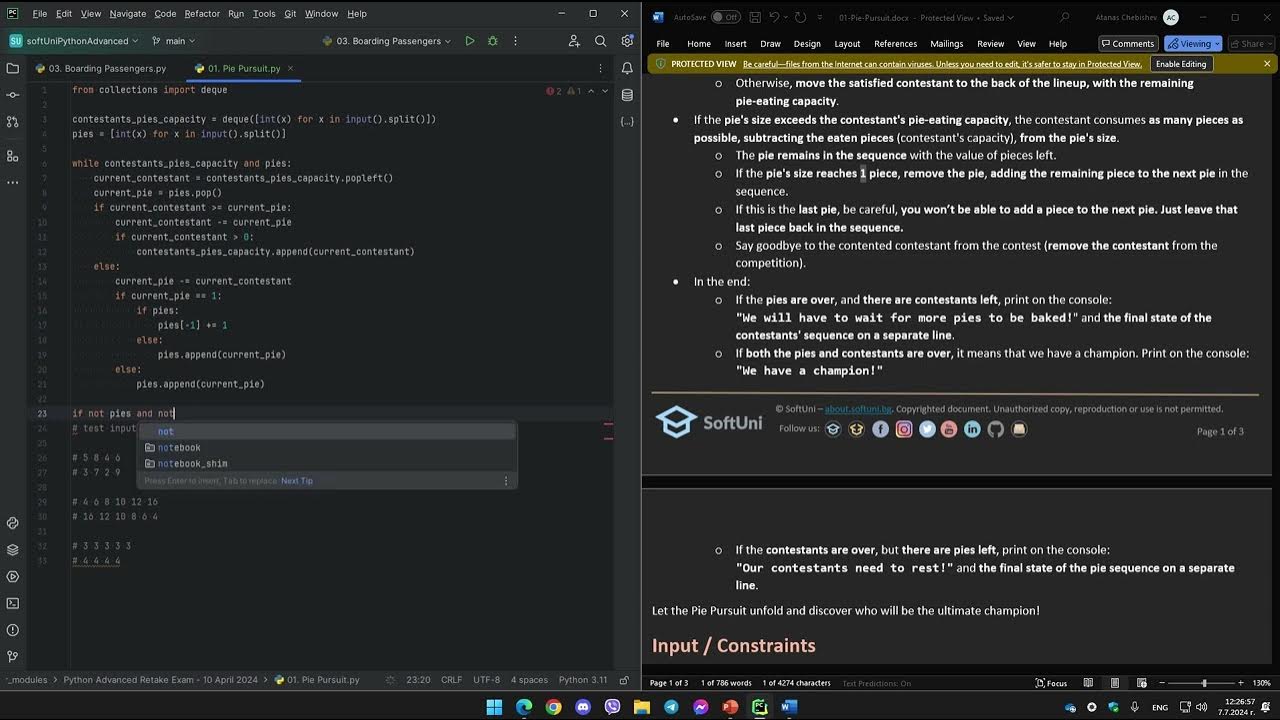 Python Advanced Retake Exam 10 April 2024 - YouTube