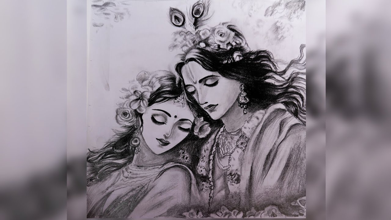 How to draw Radha krishan face?? easy drawing for beginners।। step by ...