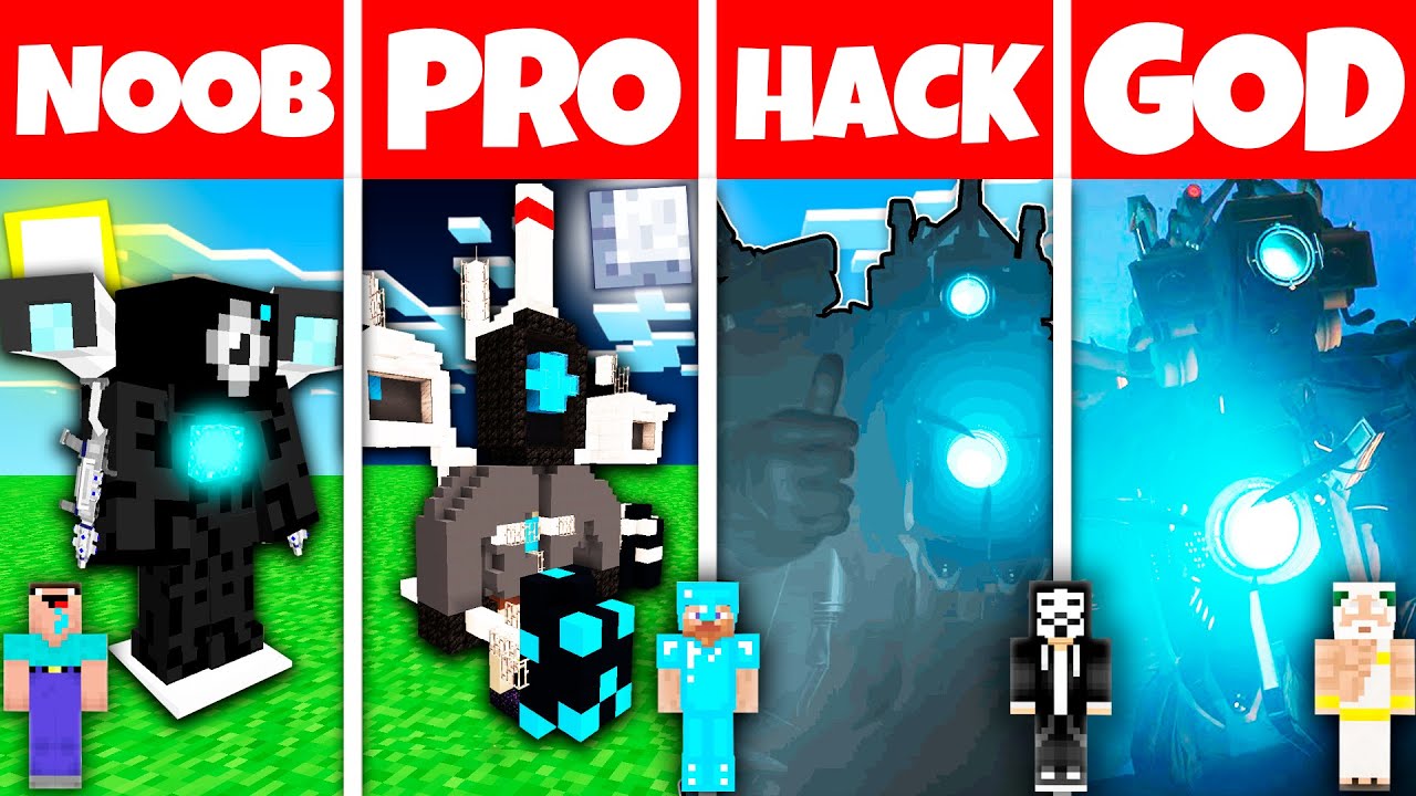 Minecraft Battle: NOOB vs PRO vs HACKER vs GOD! TITAN CAMERA MAN 2.0 ...