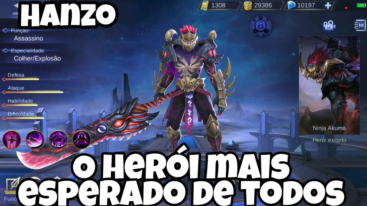 HANZO PRIMEIRAS IMPRESSÕES - MOBILE LEGENDS - YouTube