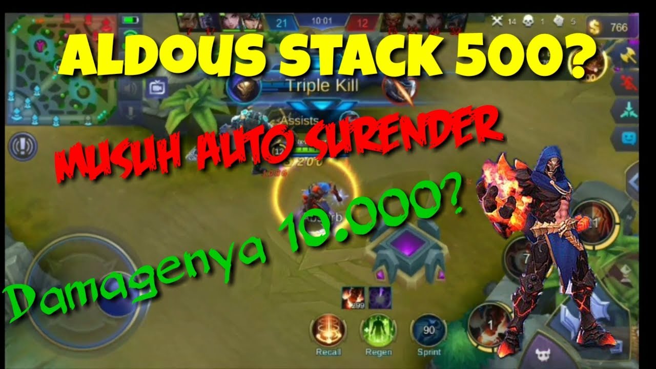 Aldous stack 500?? MUSUH SAMPAI SURENDER!! MOBILE LEGENDS - YouTube