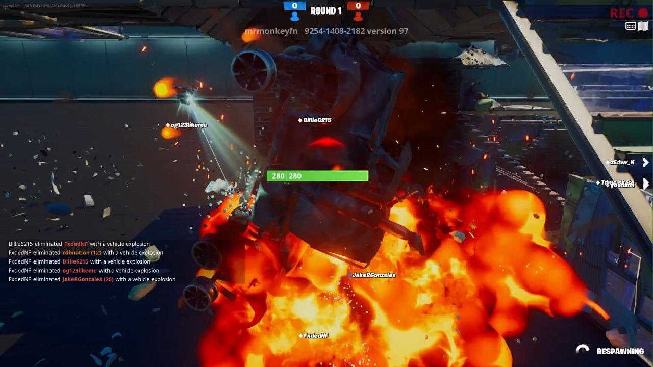 Fortnite Explosion chaos - YouTube