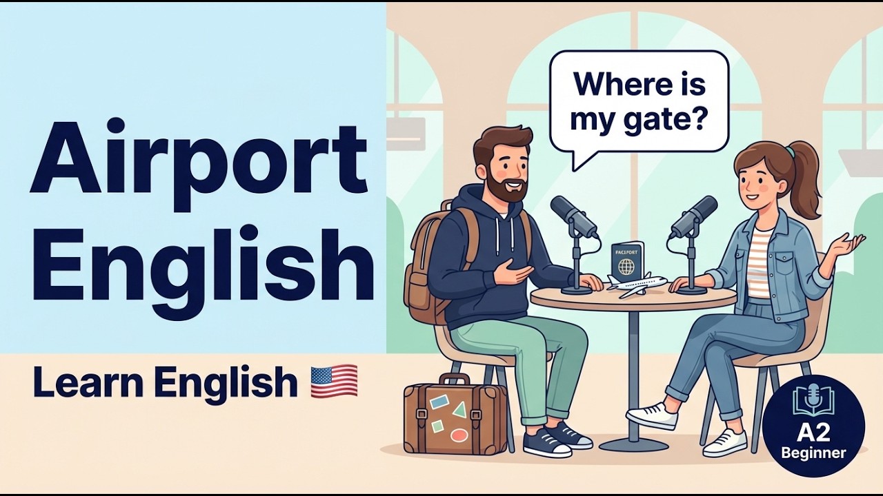 Talking at the Airport in English | English Practice | learn English ...