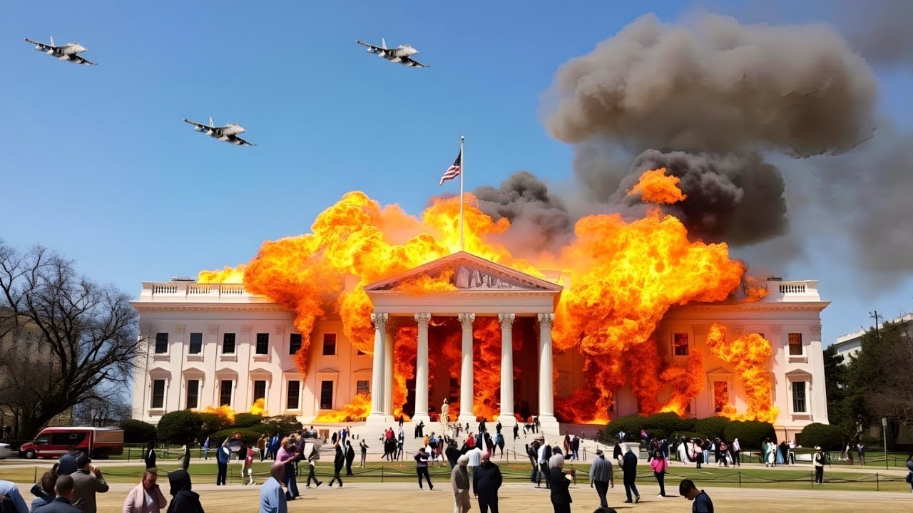 13 minutes ago, the US Presidential Palace in Washington was destroyed ...