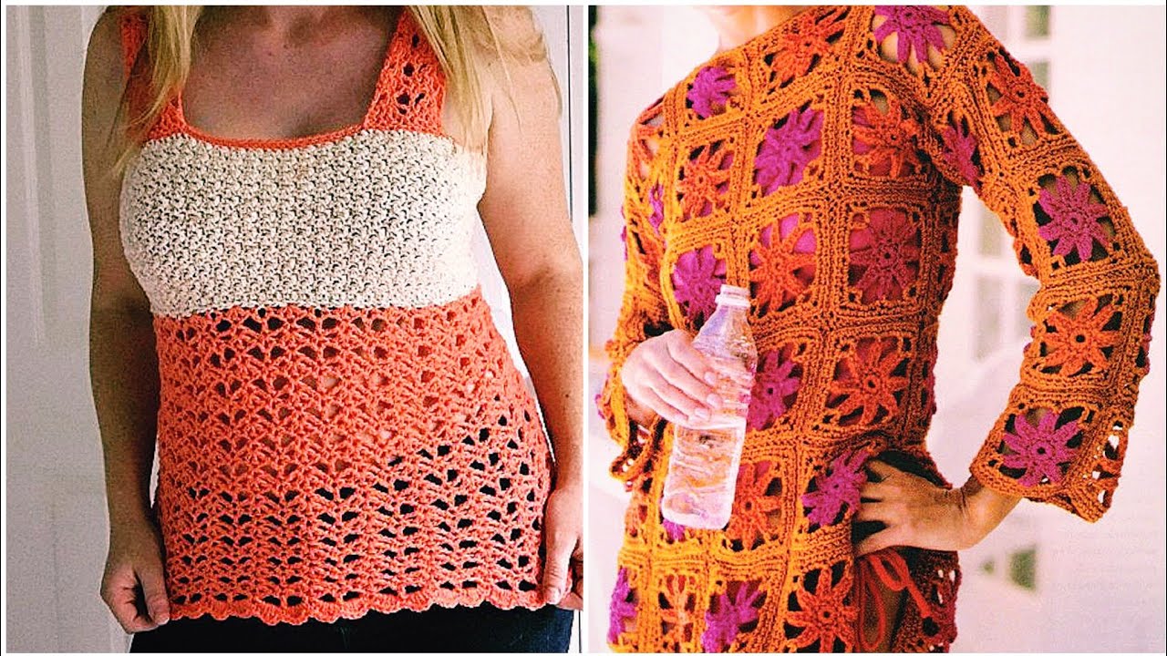 Most stylish and beautiful crochet handmade blouse designs patterns and ...