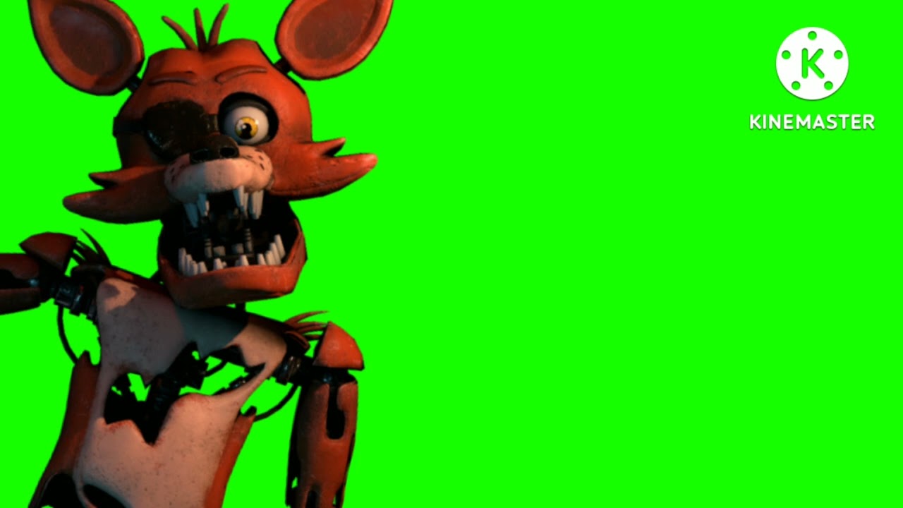 Fnaf 1 Remastered Foxy Green Screen Jumpscare - YouTube