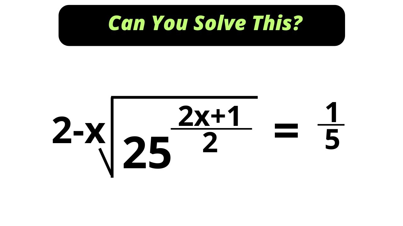 Math Olympiad | How to Solve For X In This Problem - YouTube