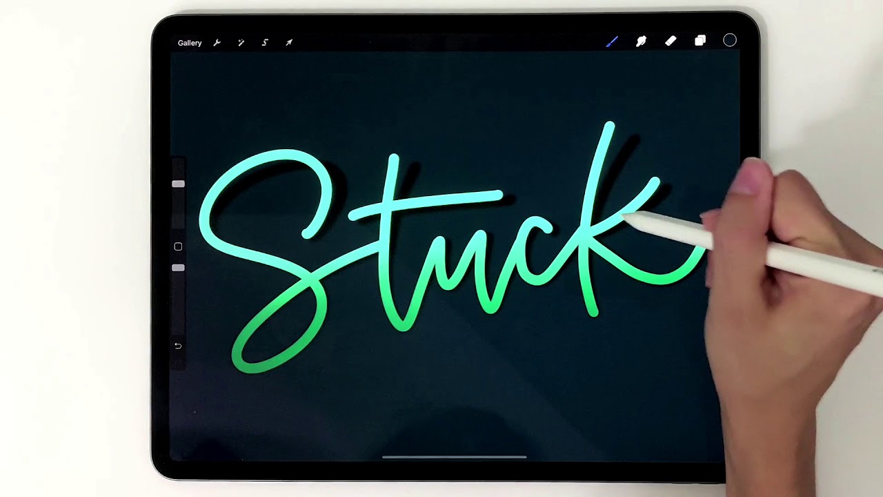 Create a Peeling Sticker Lettering Effect in Procreate - YouTube