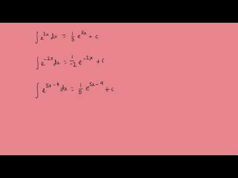 5.1 Integration of exponential functions - YouTube